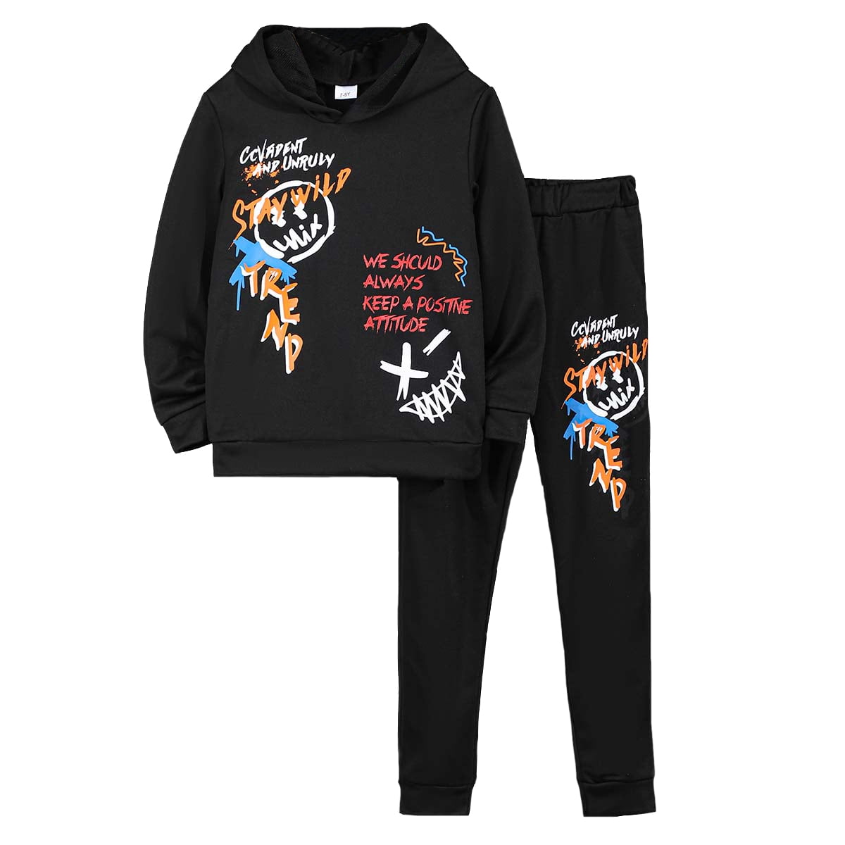 11T Big Boys Clothes 12T Boys 2PCS Hoodie Outfits Set Letter Print Big ...