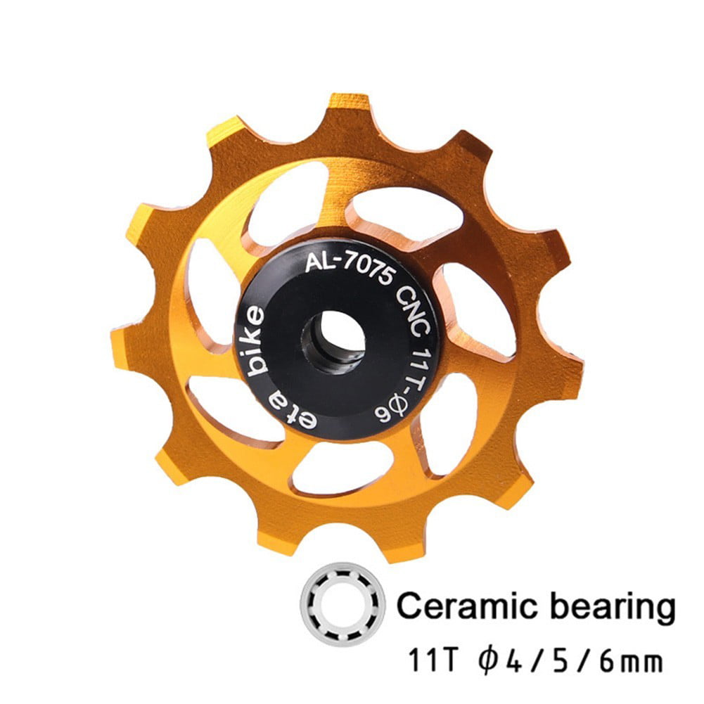 11T Ceramic Bearing Jockey Wheel Pulley Bicycle Road Bike Rear Derailleur - Walmart.com