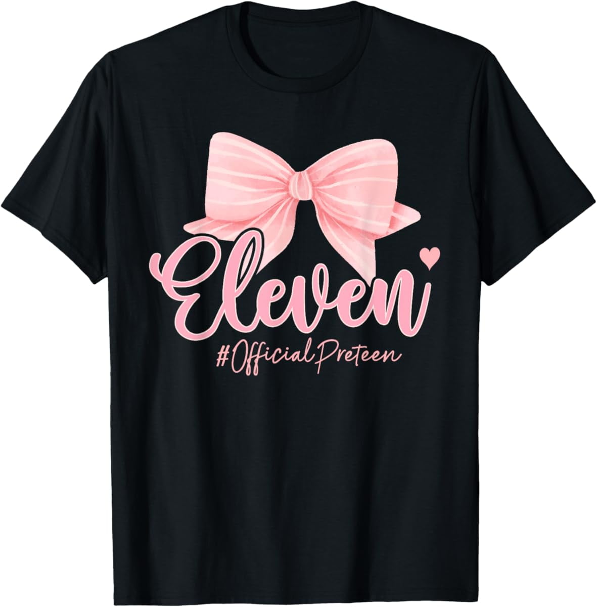 11Th Birthday Coquette Bow Pink 11 Year Old Birthday Unisex Men Women T ...