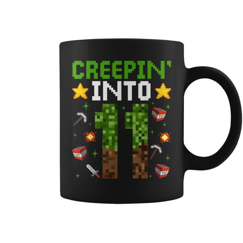 11Th Birthday Gamer Pixel Creepin Into 11 Video Game Party Coffee Mugs ...