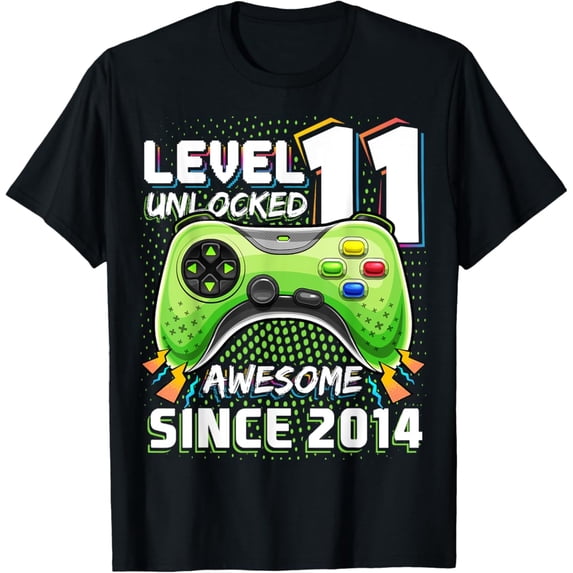 11Th Birthday Level 11 Gamer 11 Year Video Game Party Unisex Men Women ...