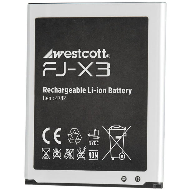 Westcott 11Wh 3.8V 1500mAh DC Lithium-Ion Battery for FJ-X3 Flash ...