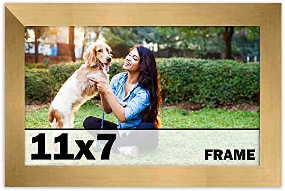 11X7 Frame Bronze Picture Frame - Modern Photo Frame Includes UV Guard ...