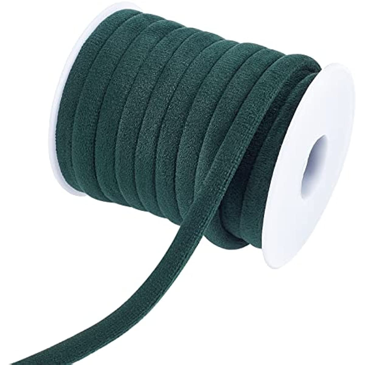 11Yards 8mm Dark Green Velvet Cord Soft Velvet Round Choker Cord DIY ...