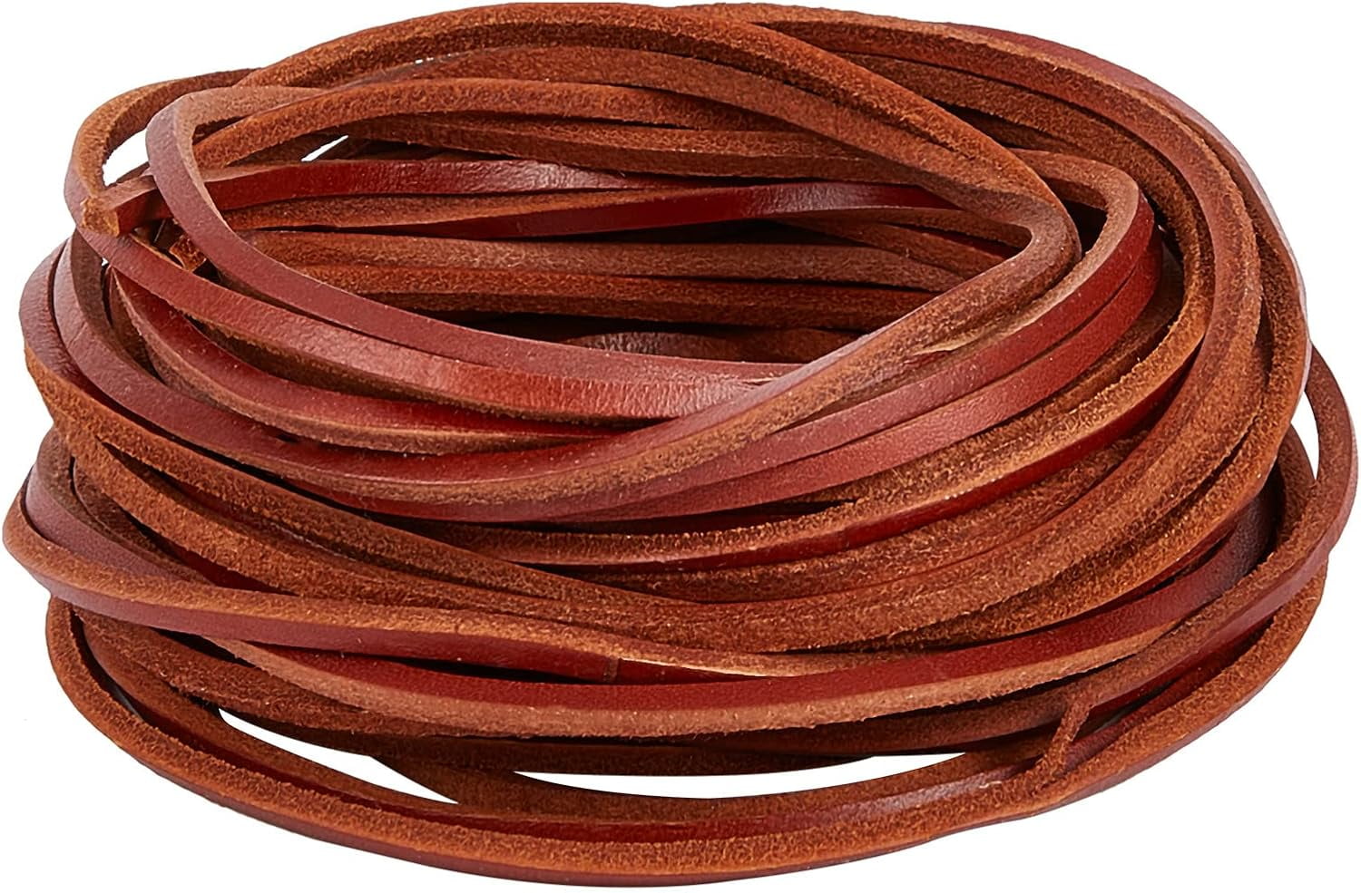 11Yds 3mm Flat Genuine Leather Cord String 2mm Thick Natural Leather ...