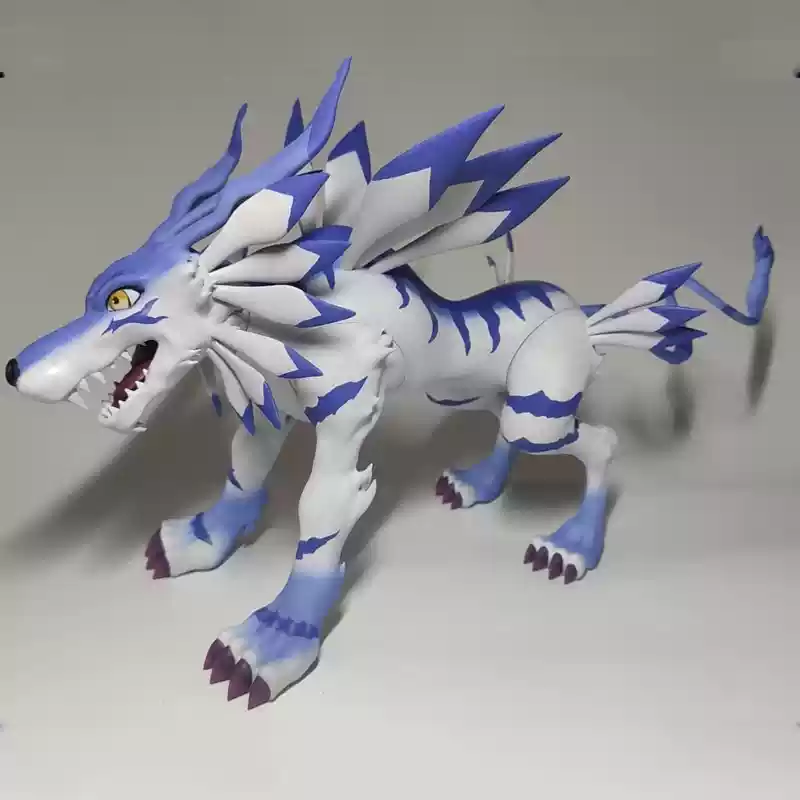 11cm Anime Digimon Adventure Figure Garurumon Statue Pvc Model Desktop ...