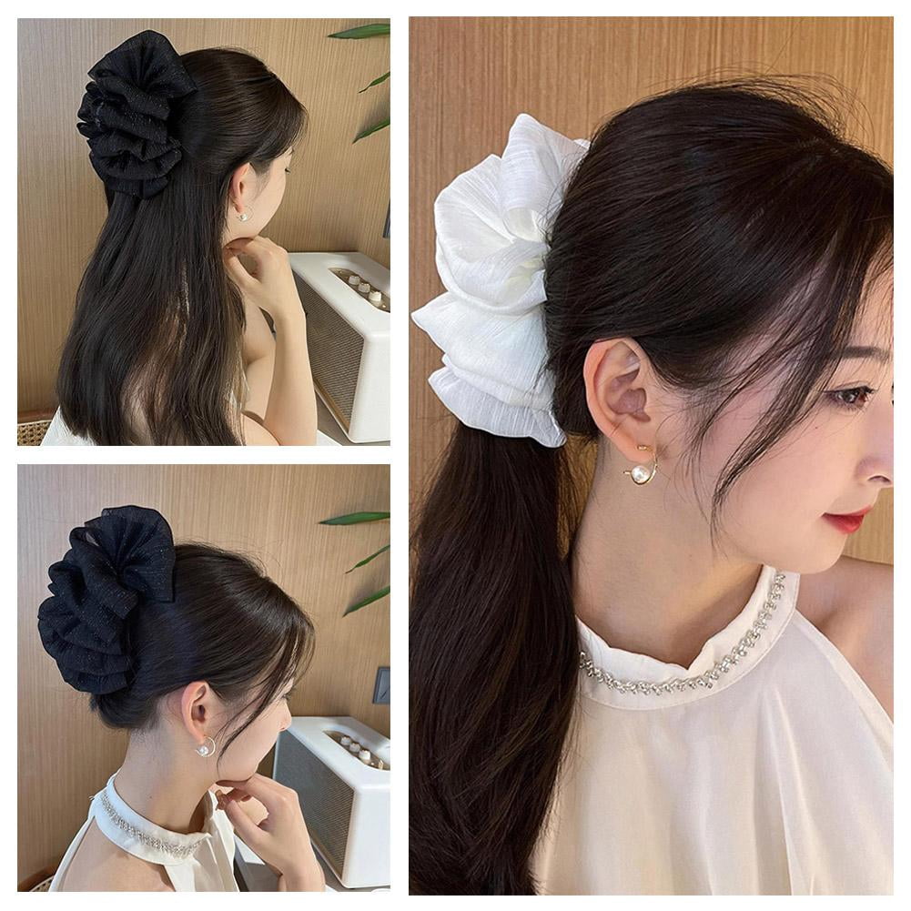 11cm small plate-shaped bright silk clip cloud bubble clip female back ...