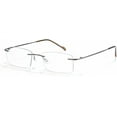 11g Titanium Blue Light Blocking Glasses Men Woman Rimless Ultralight ...