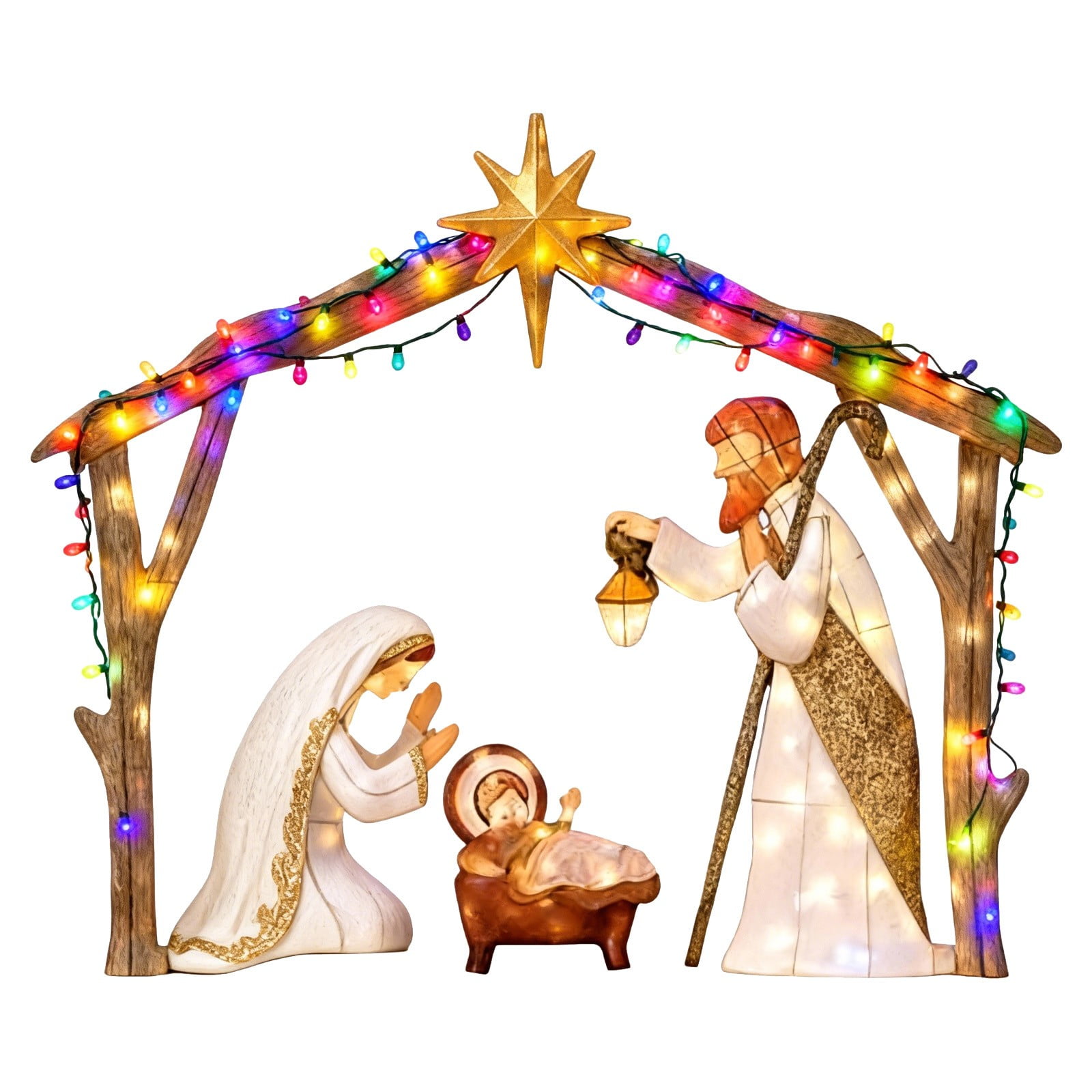 11inch Indoor Outdoor Nativity Scene Set, Weatherproof Nativity Sets ...