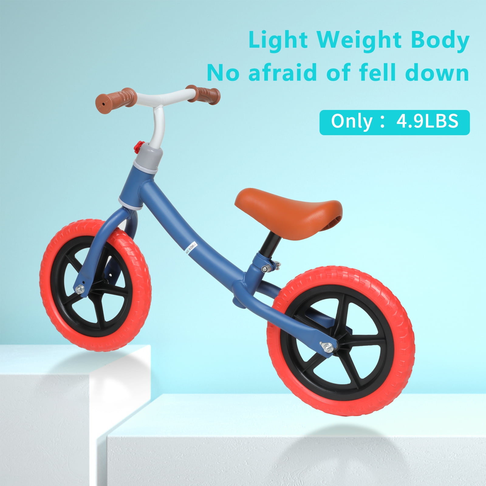 11inch Kid Balance Bike for 1 to 6 Year Old Girls Boys Birthday Gift Adjustable Seat No Pedal ...