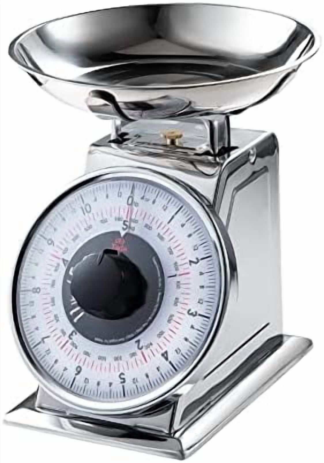 11lb Analog Mechanical Kitchen Weighing Food Scale with Bowl, Tare ...