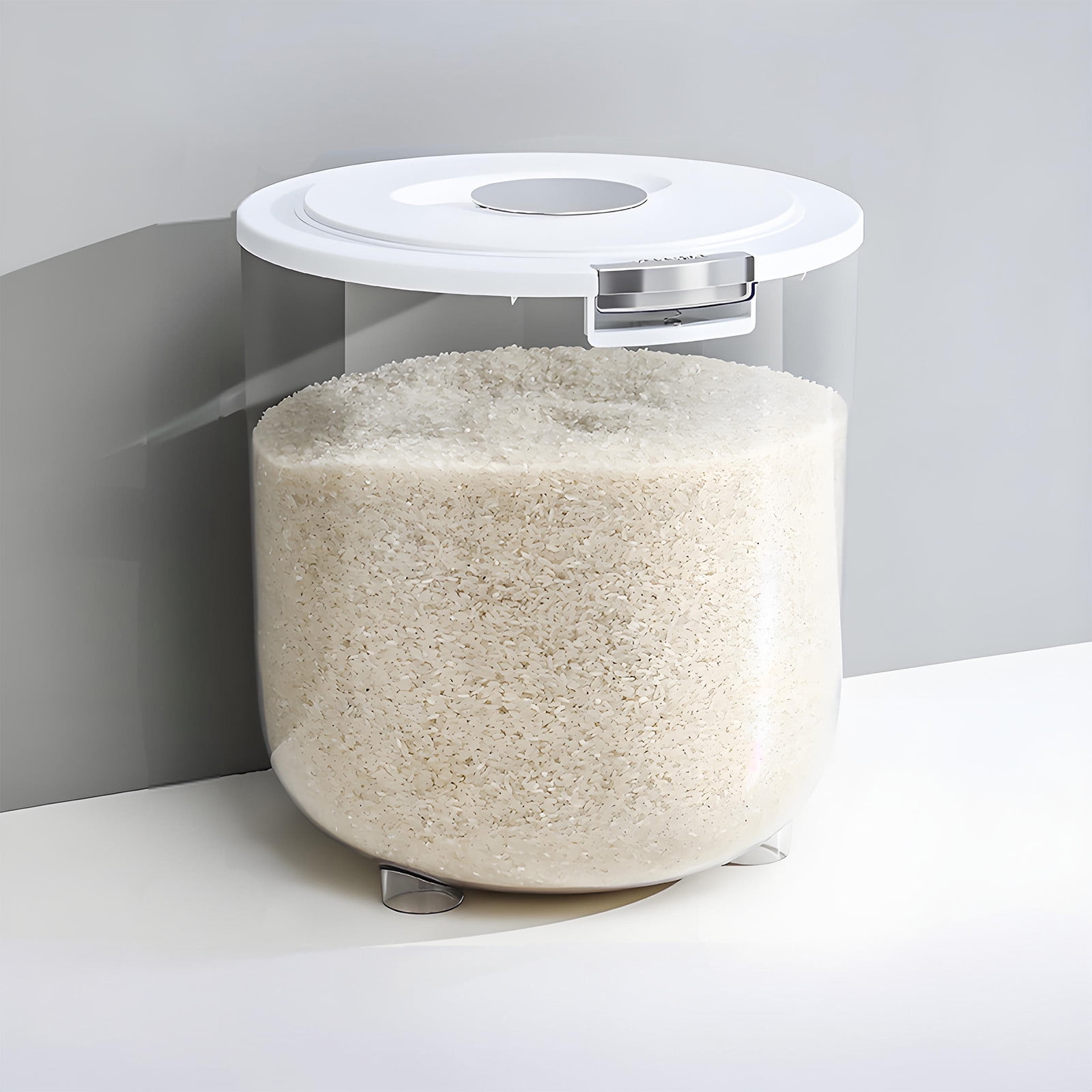 11lb Rice Storage Container Airtight Food-Grade Plastic Rice Bin with ...