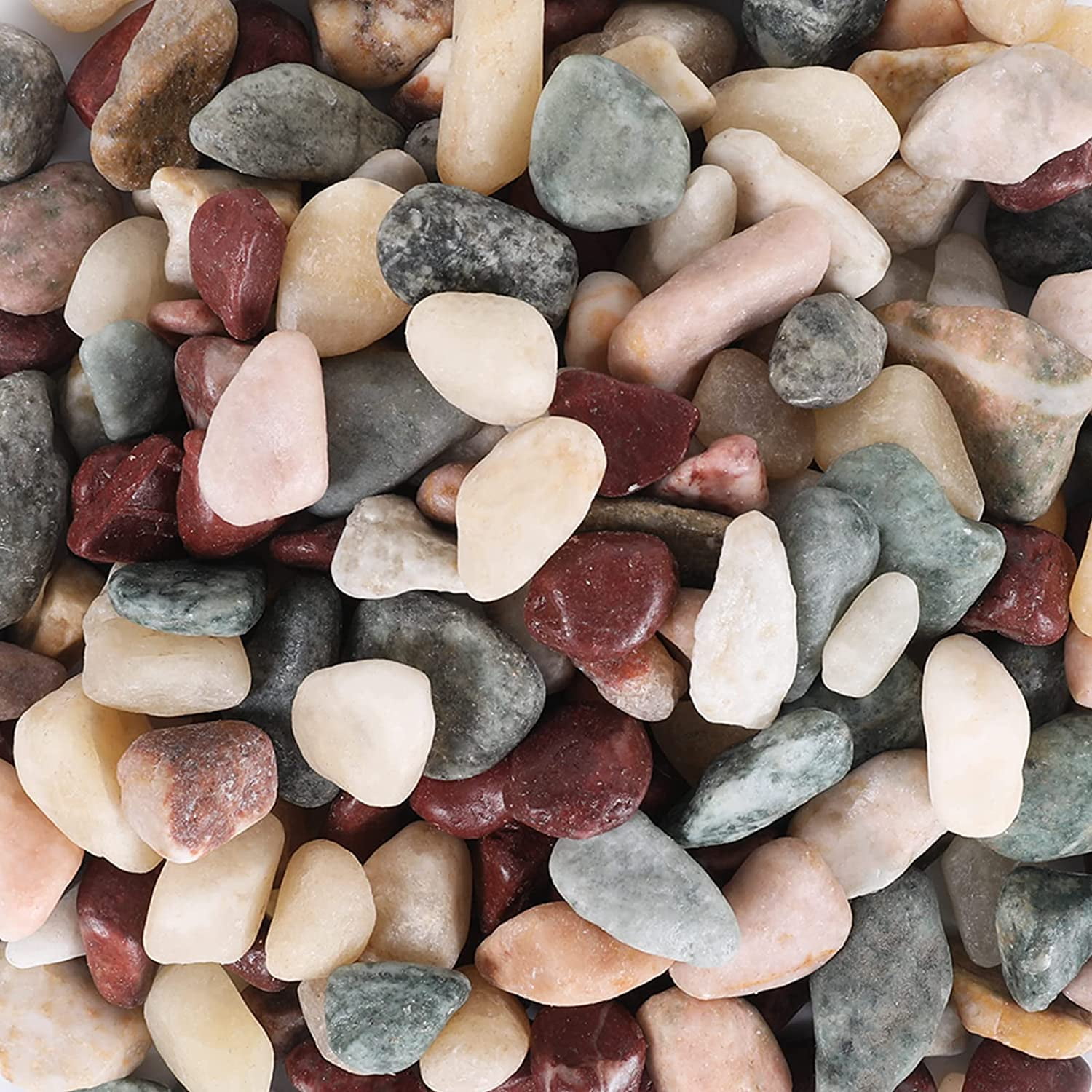 11lbs Natural River Rocks, Polished Pebbles for Plants Garden, 0.3-0.8 ...