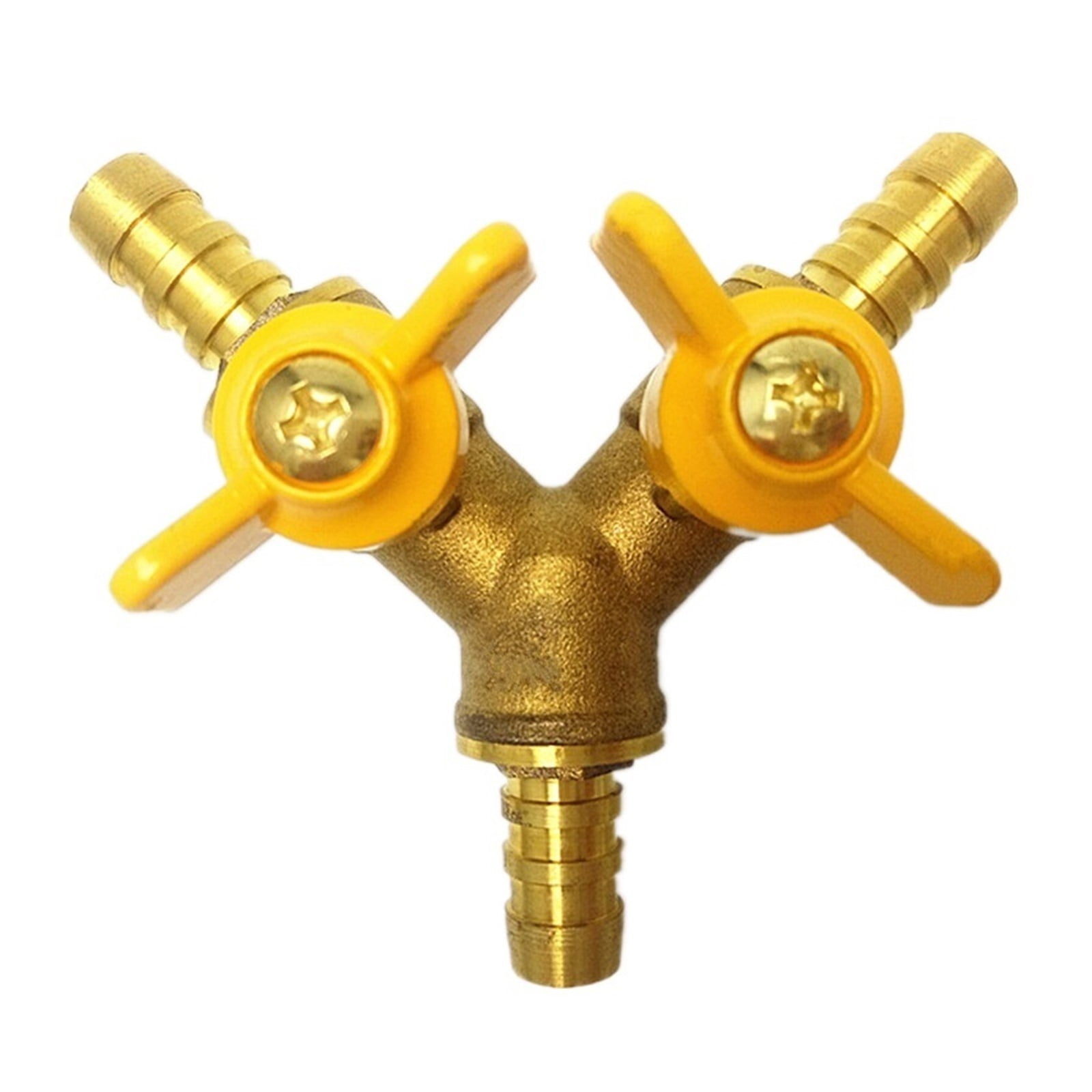 11mm Hose Barb Y Shape Brass Air Gas Fuel Fuel Line Shutoff Ball Valve ...