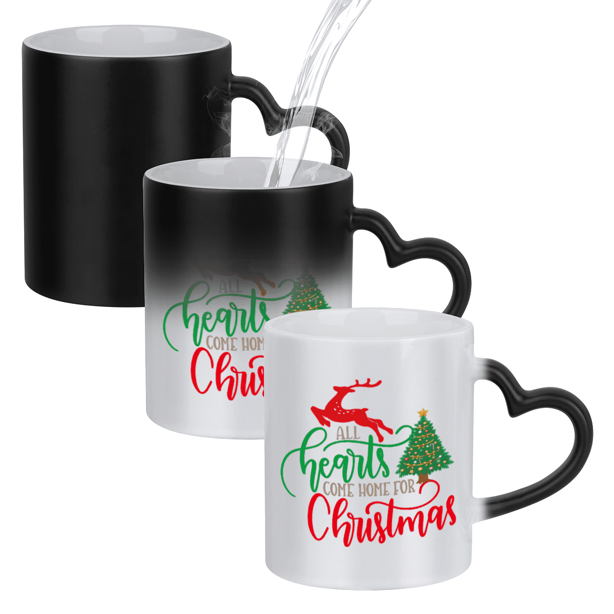 11oz Christmas Coffee Mug Magic Heat Changing Mug Color Changing Mug ...