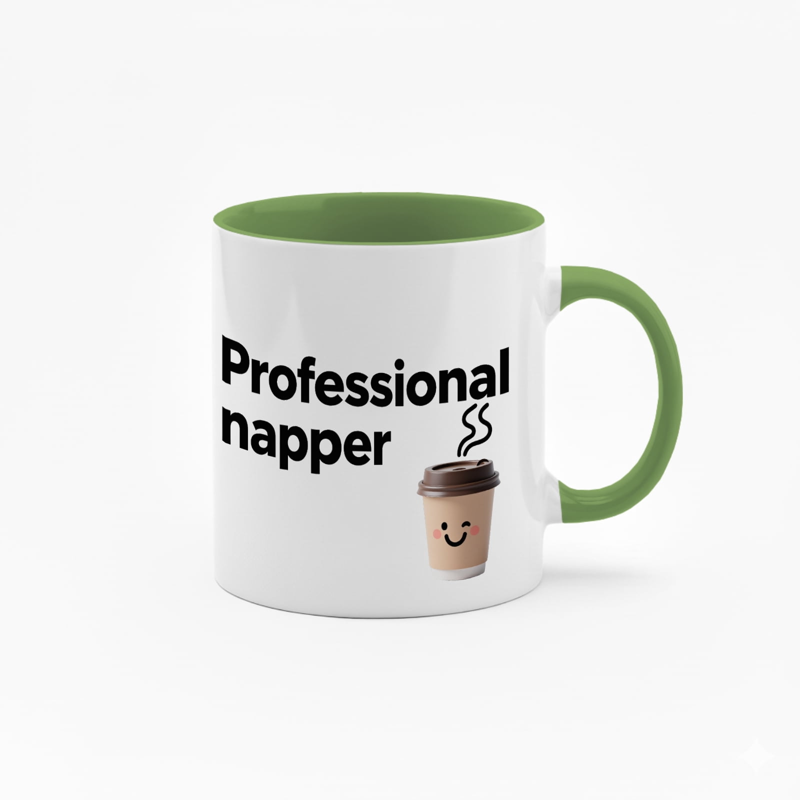 11oz Colorful Interior 'Professional Napper' Cartoon Ceramic Mug ...
