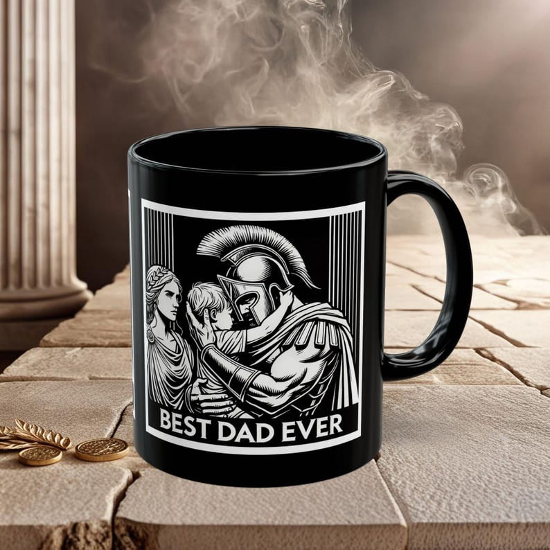 11oz, Greek Mythology Dad Mug, Hector & Andromache Coffee Cup, Best Dad ...