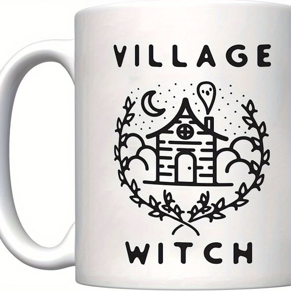 11oz Halloween-themed village witch ceramic coffee mug. Creative spooky ...