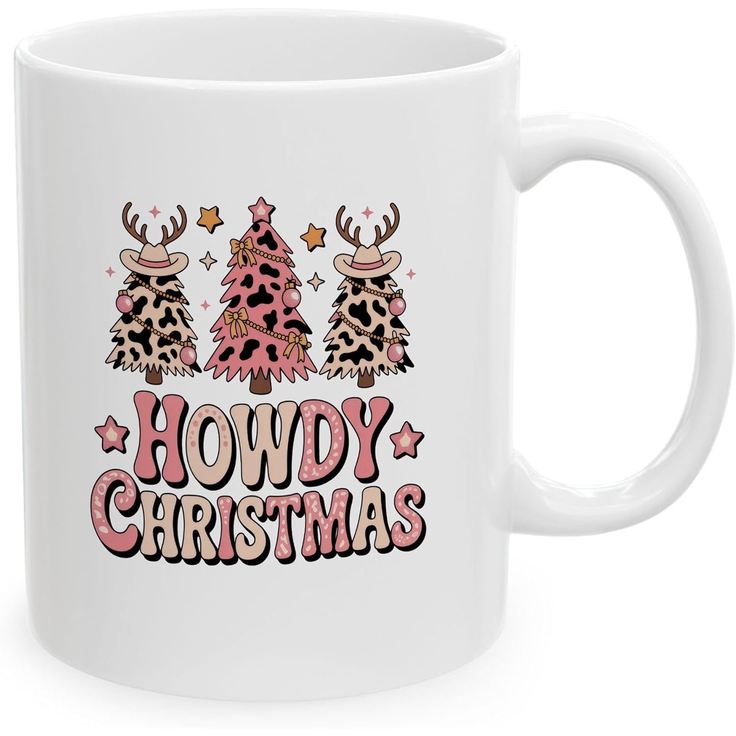 11oz MUG Funny Leopard Tree Howdy Christmas White Mugs, 11oz 15oz ...