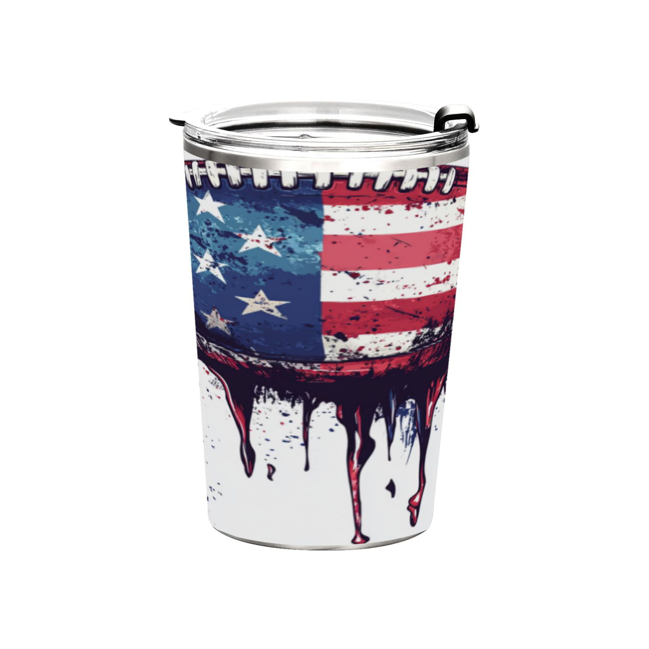 11oz Straw Mugs with Handle and Straw Lid Sports Mugs Car Mugs Football ...