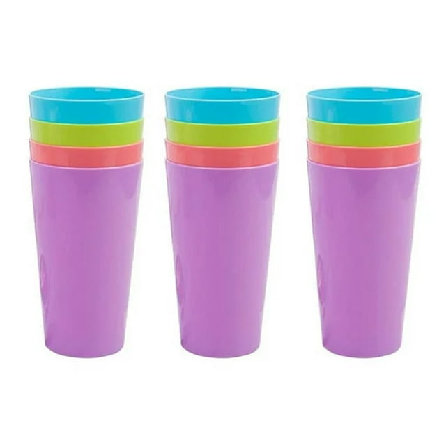 Tutuviw 11oz Reusable, Unbreakable Hard Plastic Tumbler Cups Set ...