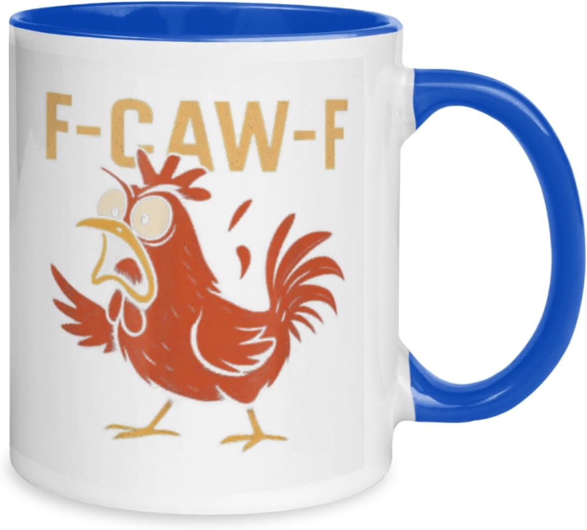 11oz Two-Tone Ceramic Chicken Rooster Coffee Mug - Funny Novelty ...