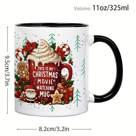 11oz White Ceramic Christmas Movie Night Mug with This Is My Christmas ...