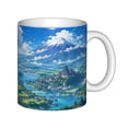 11oz White Ceramic Coffee Mug Mount Fuji and Japanese Castle, Scenic ...