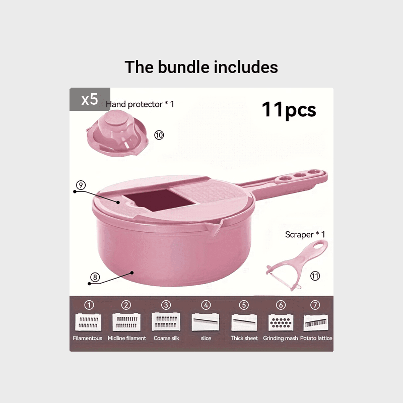 11pcs, 12-in-1 Multi-Function Vegetable Chopper for Carrots, Potatoes ...