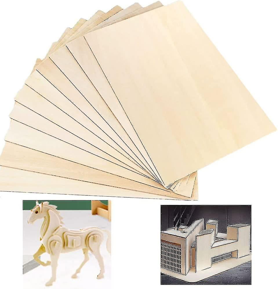 11pcs 200x100x1.5mm Balsa Wood Sheets Unfinished Basswood Sheet Balsa ...