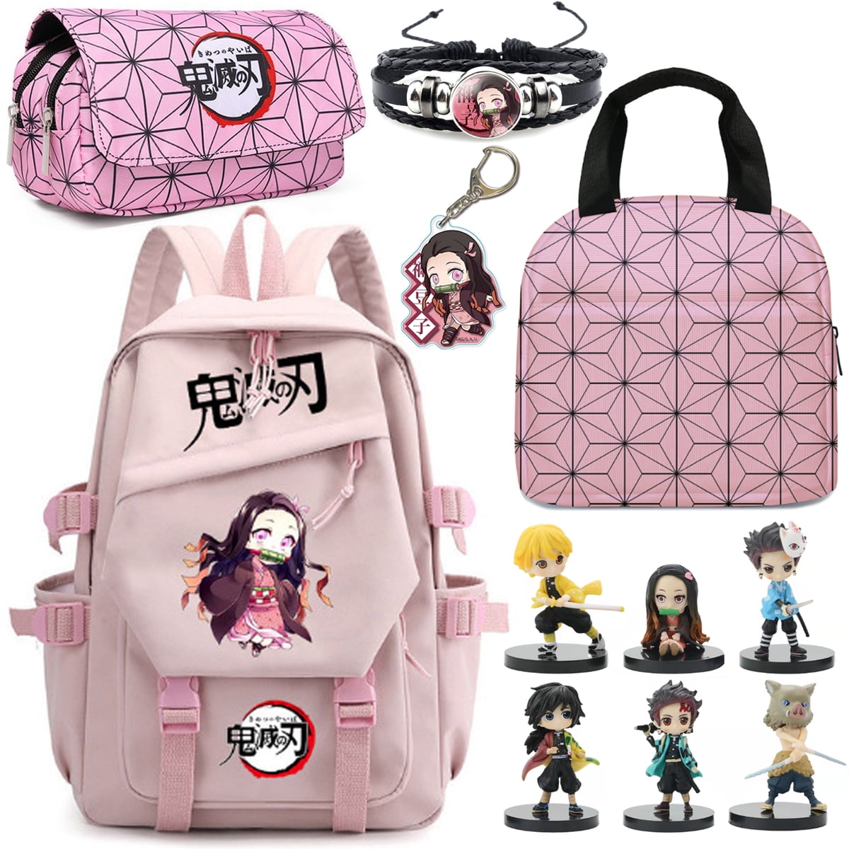 11pcs Demon Slayer Agatsuma Zenitsu School Backpack kits - Walmart.com