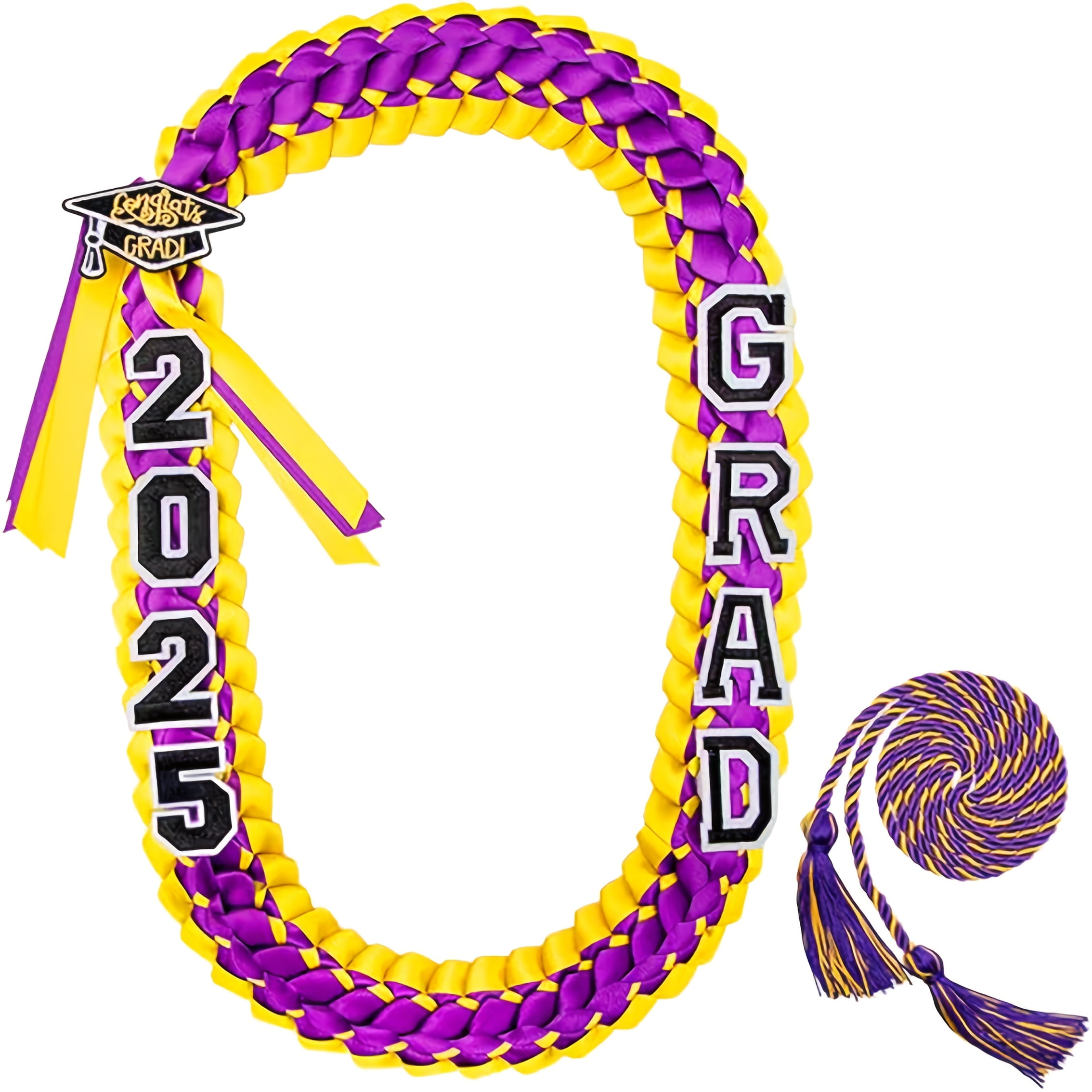 11pcs Graduation Ribbon Leis, Graduation Braided Necklace with Honor ...