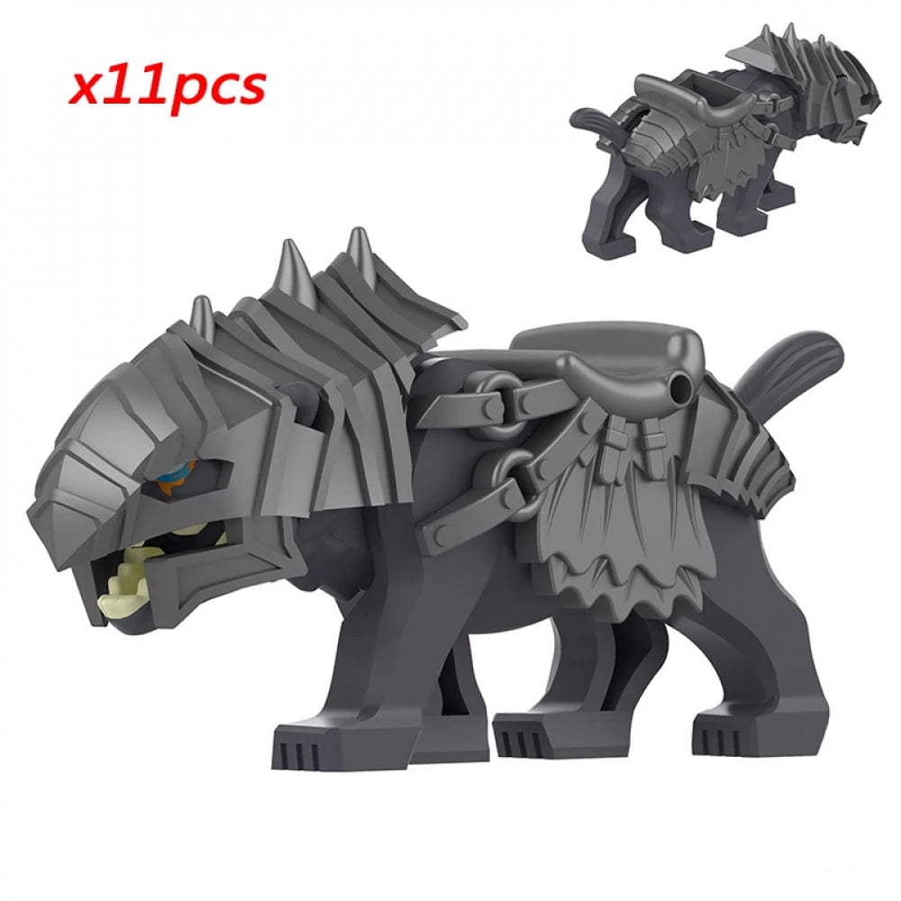 11pcs Medieval Action Figures lotr Soldiers Armored Wolf Rider Upgraded ...