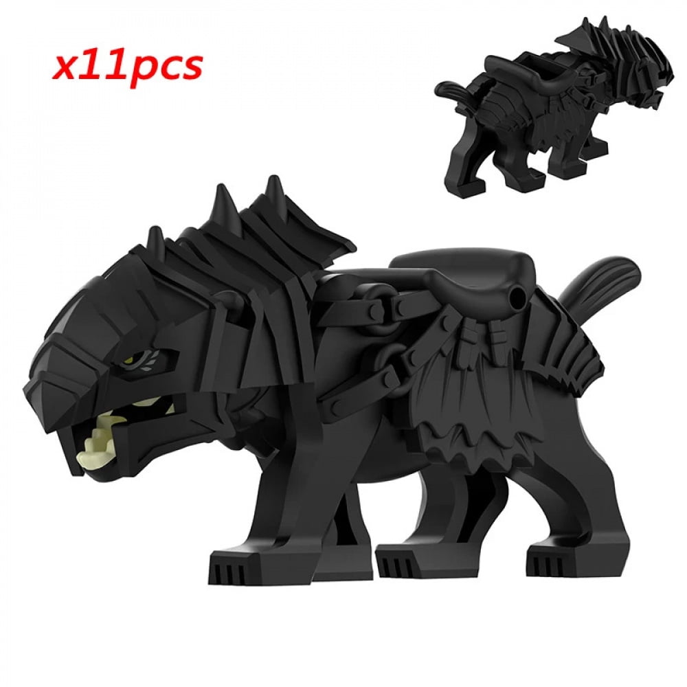 11pcs Medieval Action Figures lotr Soldiers Armored Wolf Rider Upgraded ...
