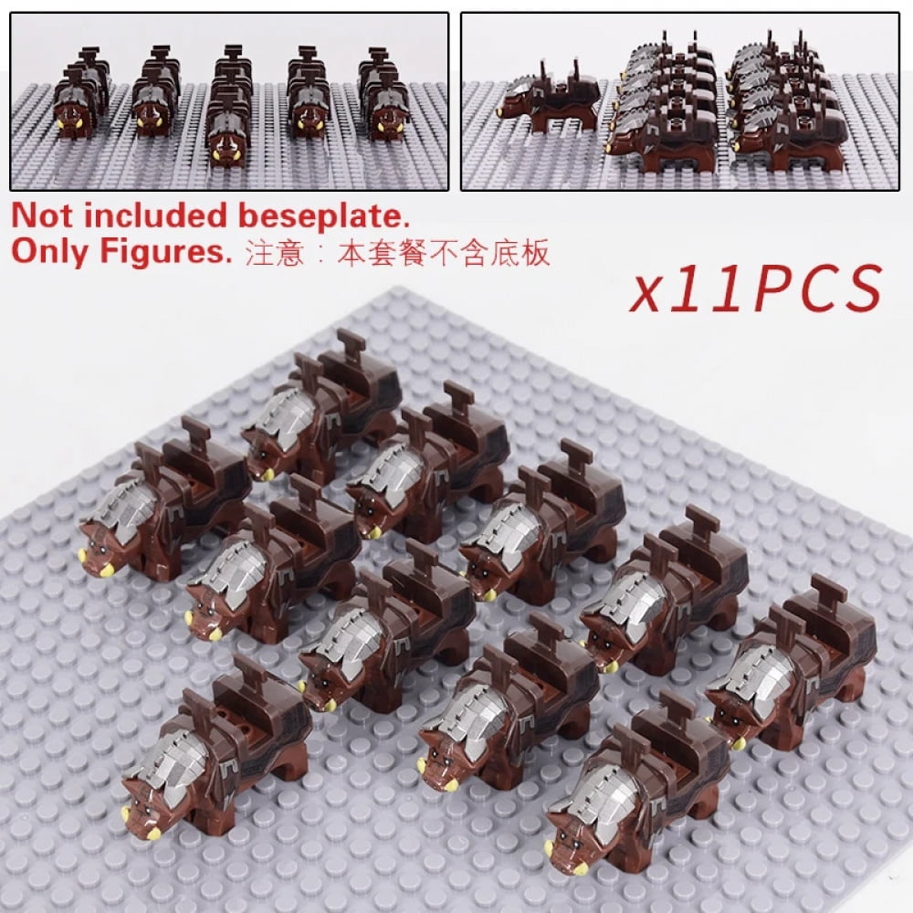 11pcs Medieval Action Figures lotr Soldiers Armored Wolf Rider Upgraded ...