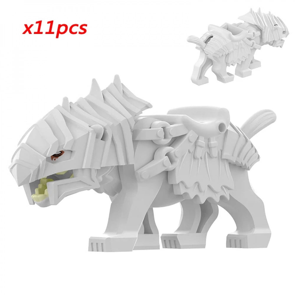 11pcs Medieval Action Figures lotr Soldiers Armored Wolf Rider Upgraded ...
