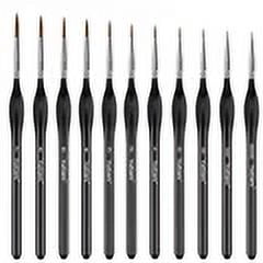 11pcs Premium Miniature Detail Paint Brush Set with Natural Triangle ...