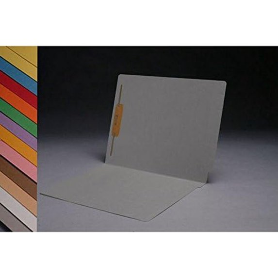 11pt Gray Folders, Full Cut 2-Ply END TAB, Letter Size, Fastener Pos #1 ...