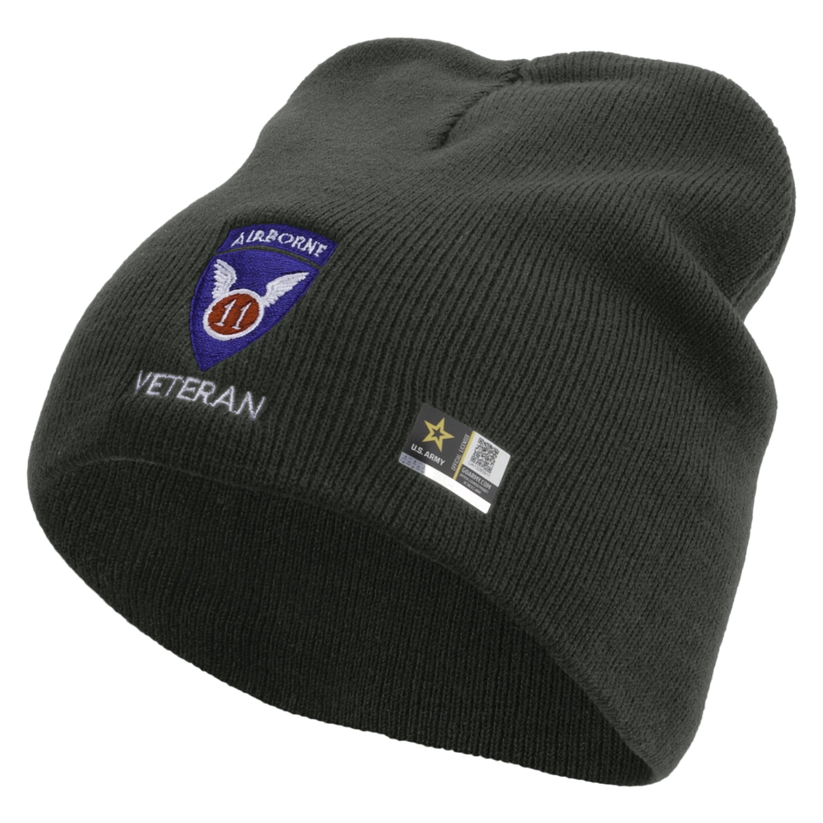 11th Airborne Division Veteran Embroidered 8 Inch Knitted Short Beanie ...