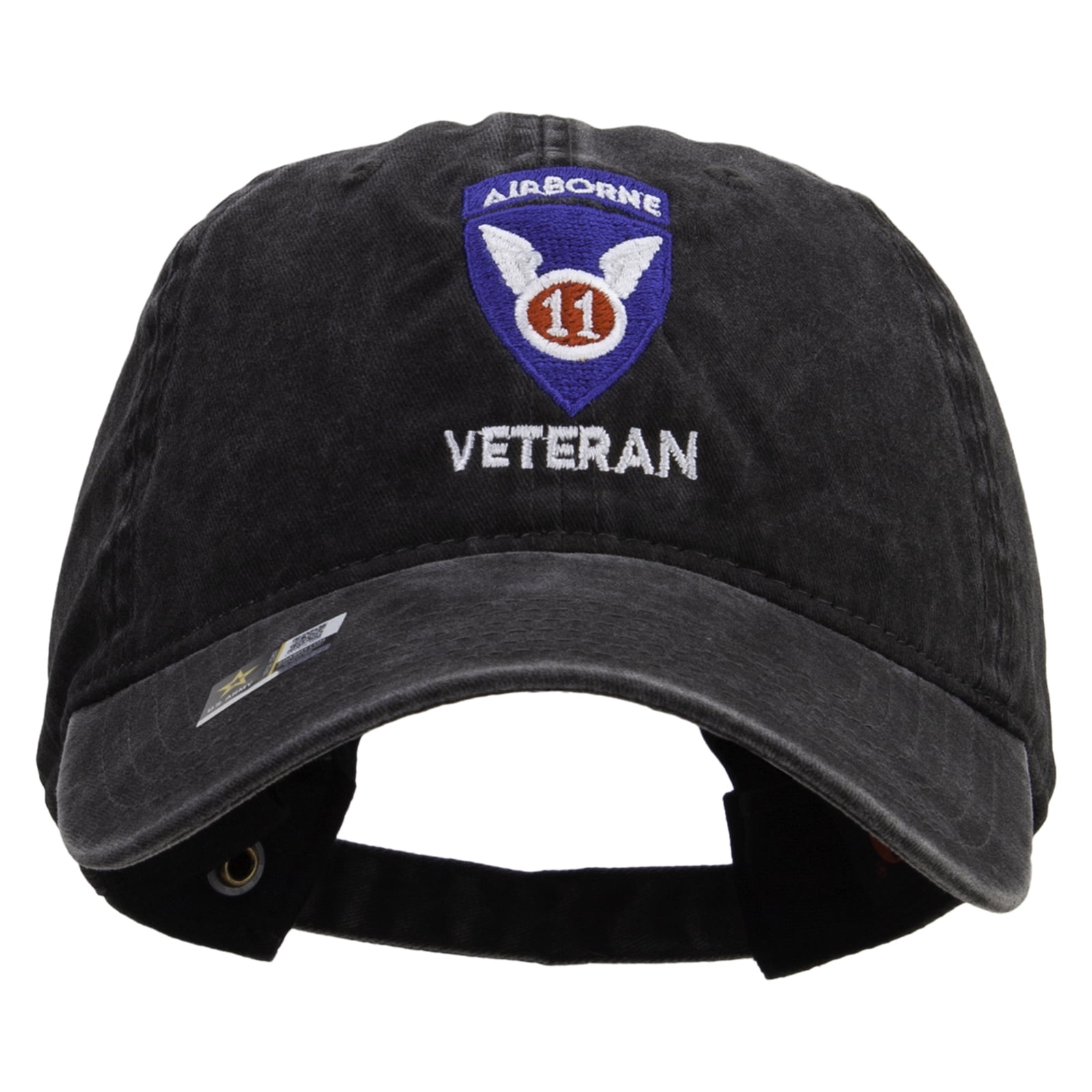 11th Airborne Division Veteran Embroidered Washed Solid Pigment Dyed ...