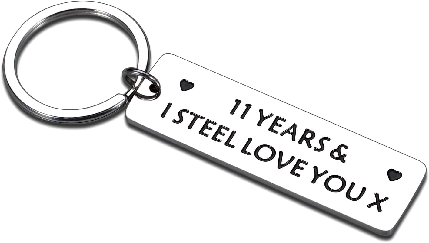11th Anniversary Steel Gifts, I Love You Gifts for Him Her, 11 Year ...