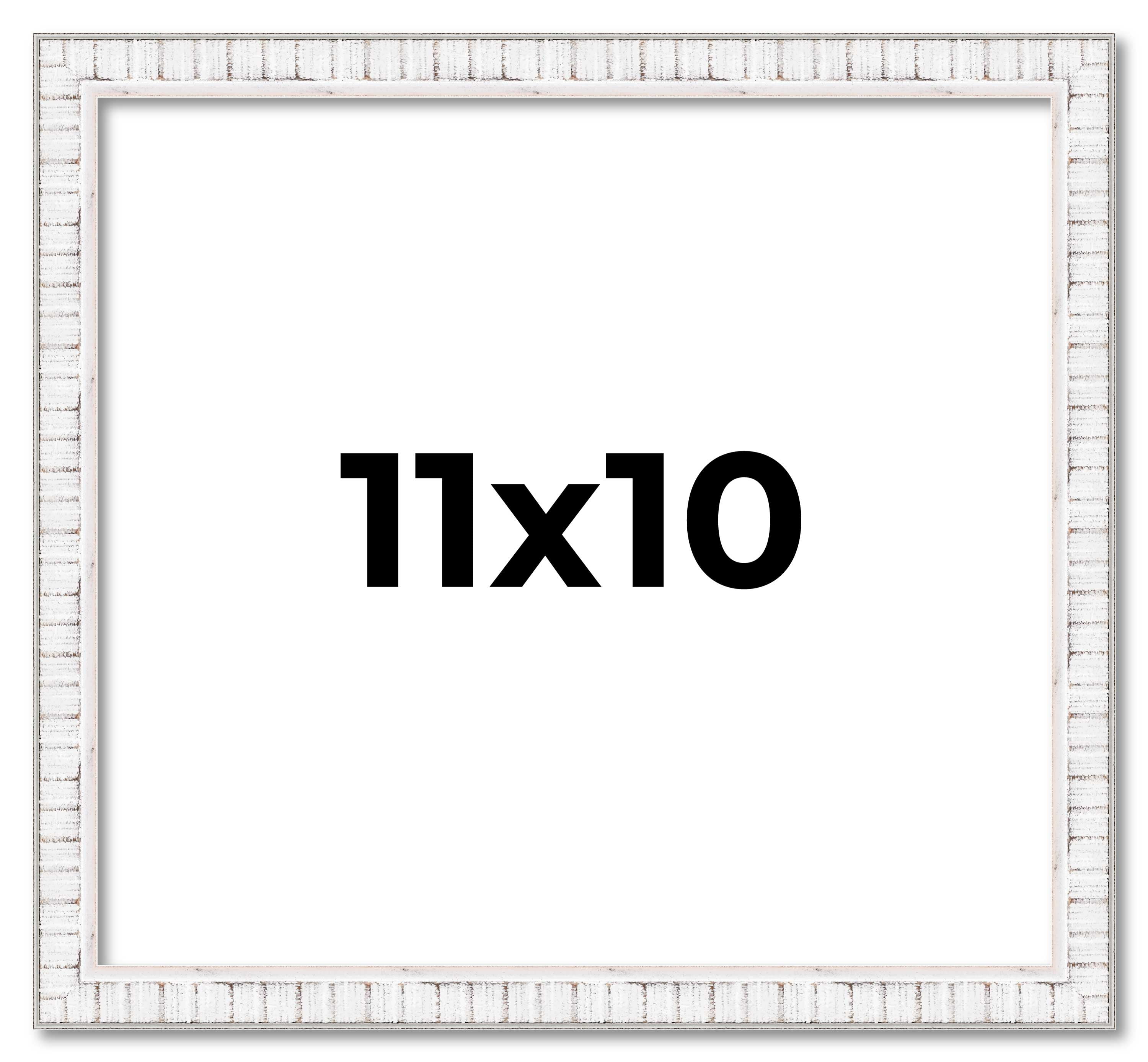 11x10 Frame White Scuffed Rustic Solid Wood Picture Frame | 0.75 Inch ...