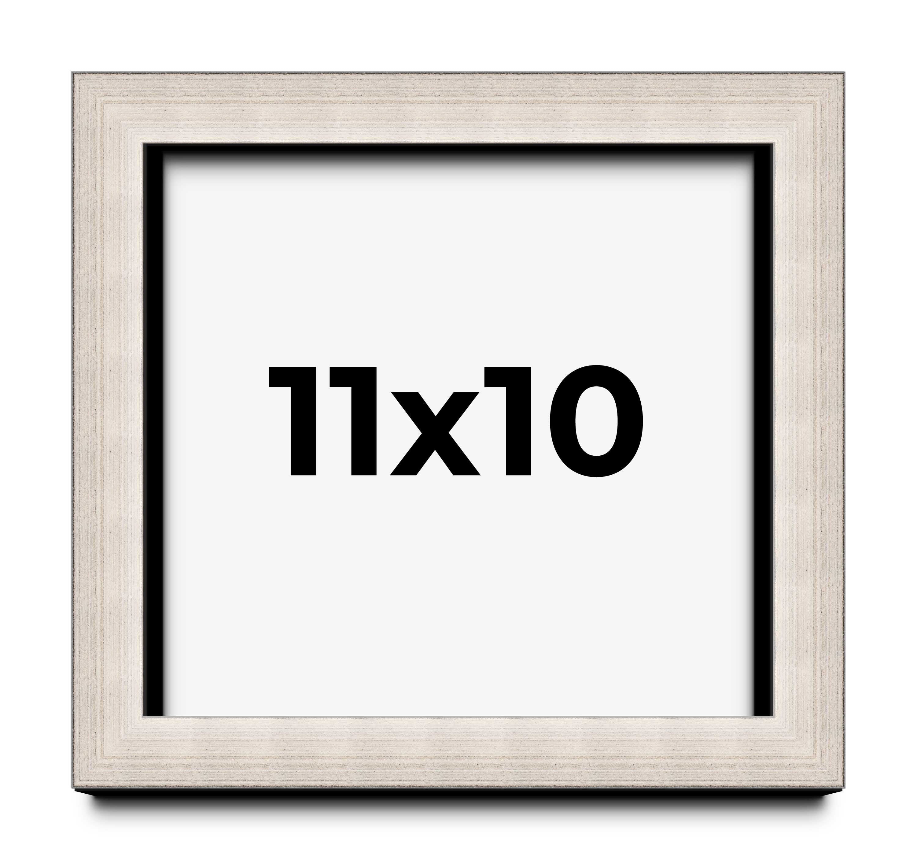 11x10 Shadow Box Brushed Silver | 1.5 Inch Deep | 1.25 Inch Moulding ...