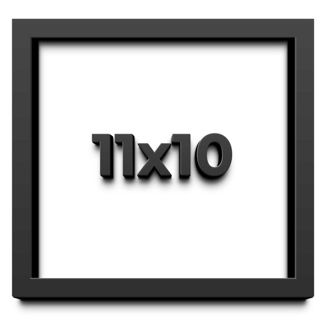 11x10 Shadow Box Frame Black | 1 inches Deep Real Wood Contemporary ...