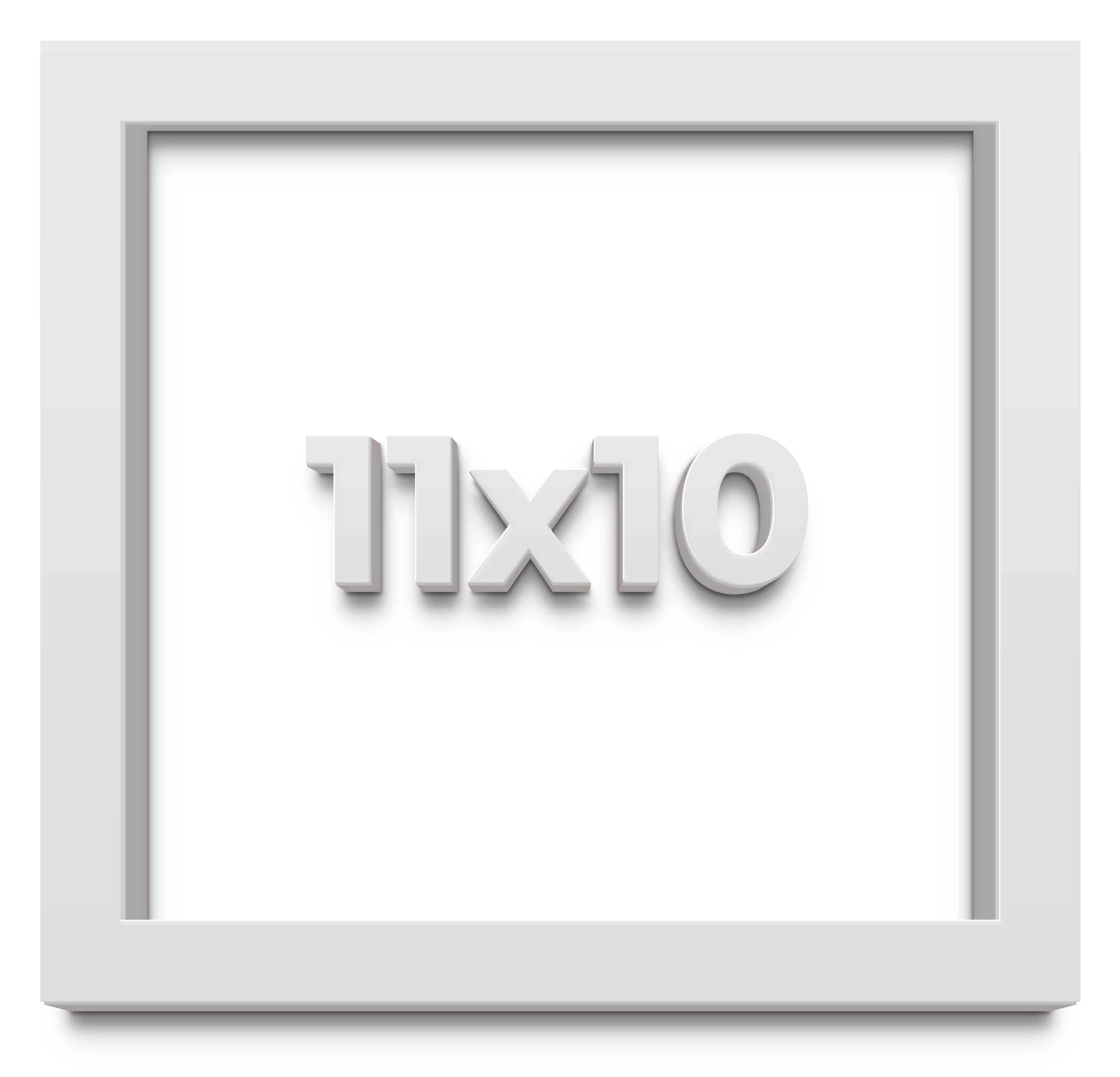 11x10 Shadow Box High Gloss White Display Frame | 1.625 Inches Deep | 1 ...