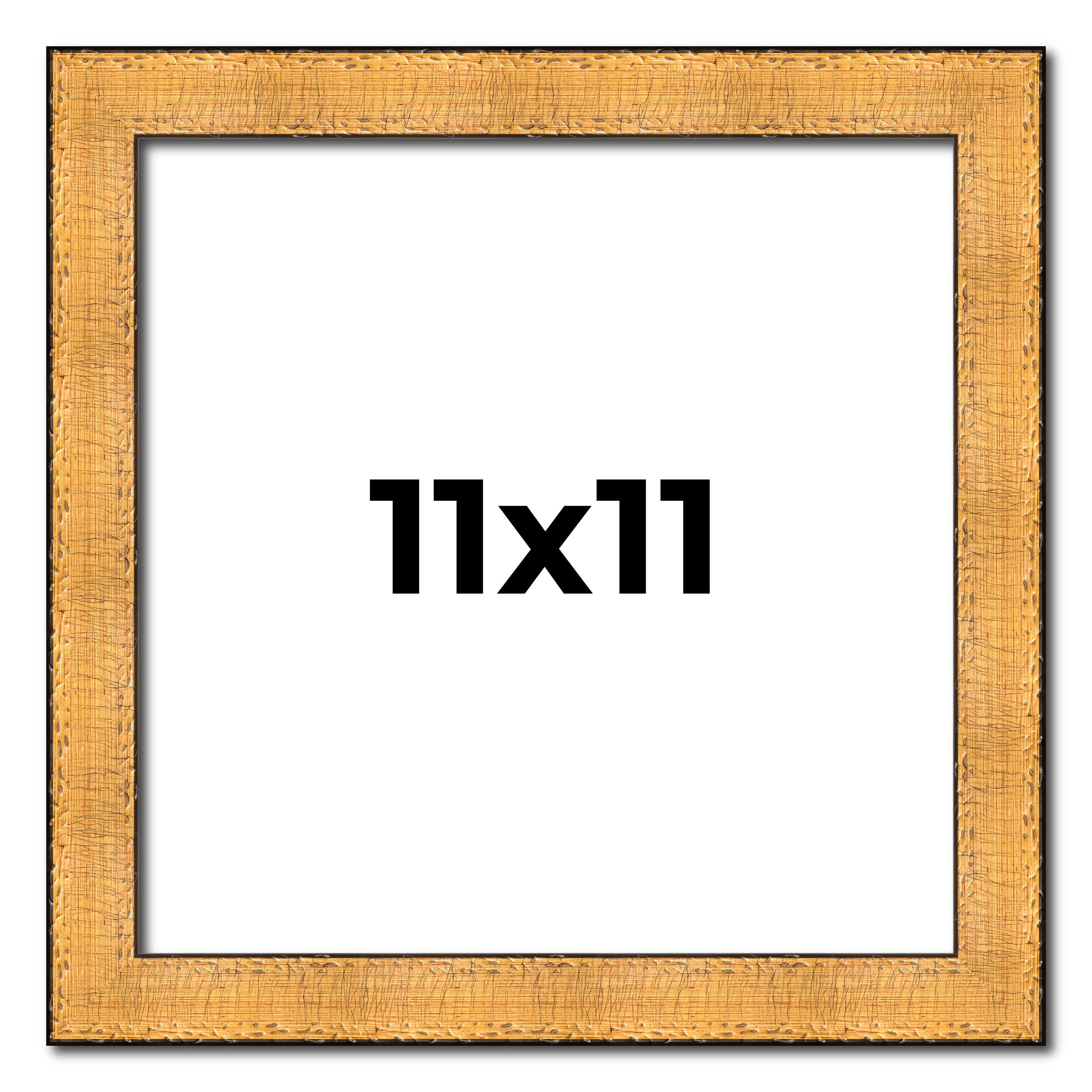 11x11 Frame Gold Rustic Solid Wood Picture Frame | 1.25 Inch Wide ...