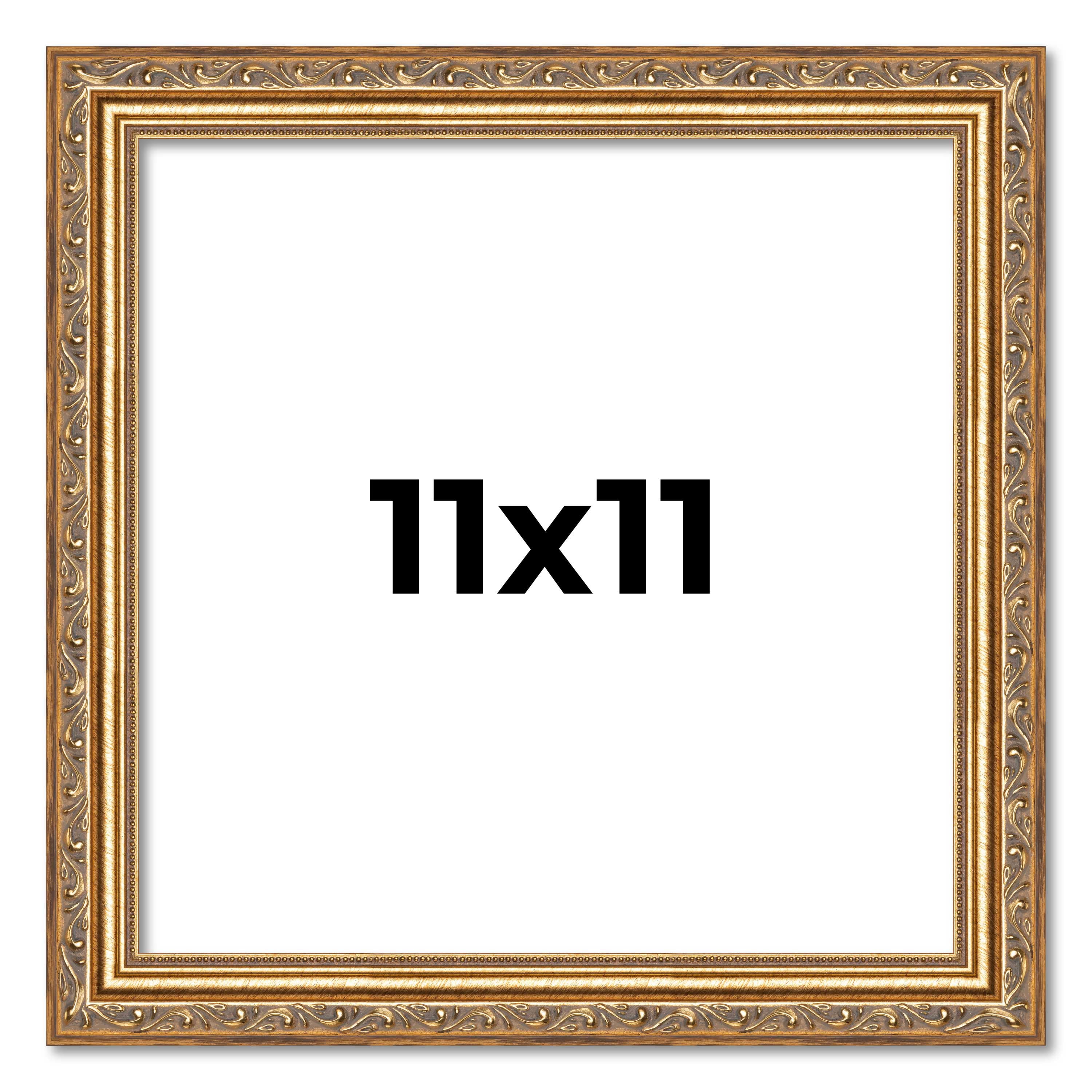 11x11 Frame Gold Solid Wood Picture Frame Width 1.25 Inches | Interior ...