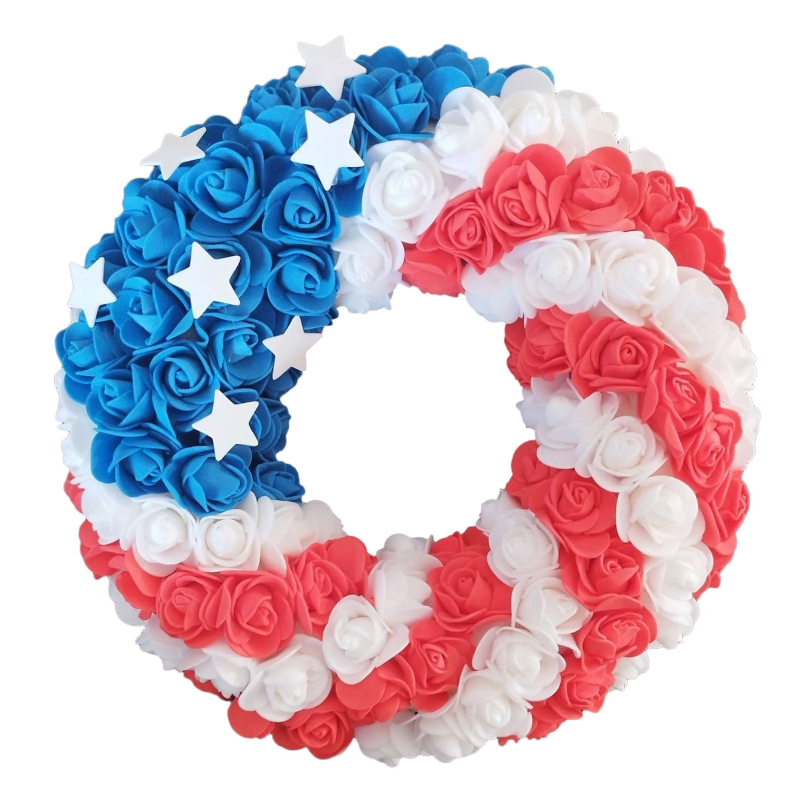 11x11 Inch July 4th Wreath Patriotic Americana Wreath Red White and ...