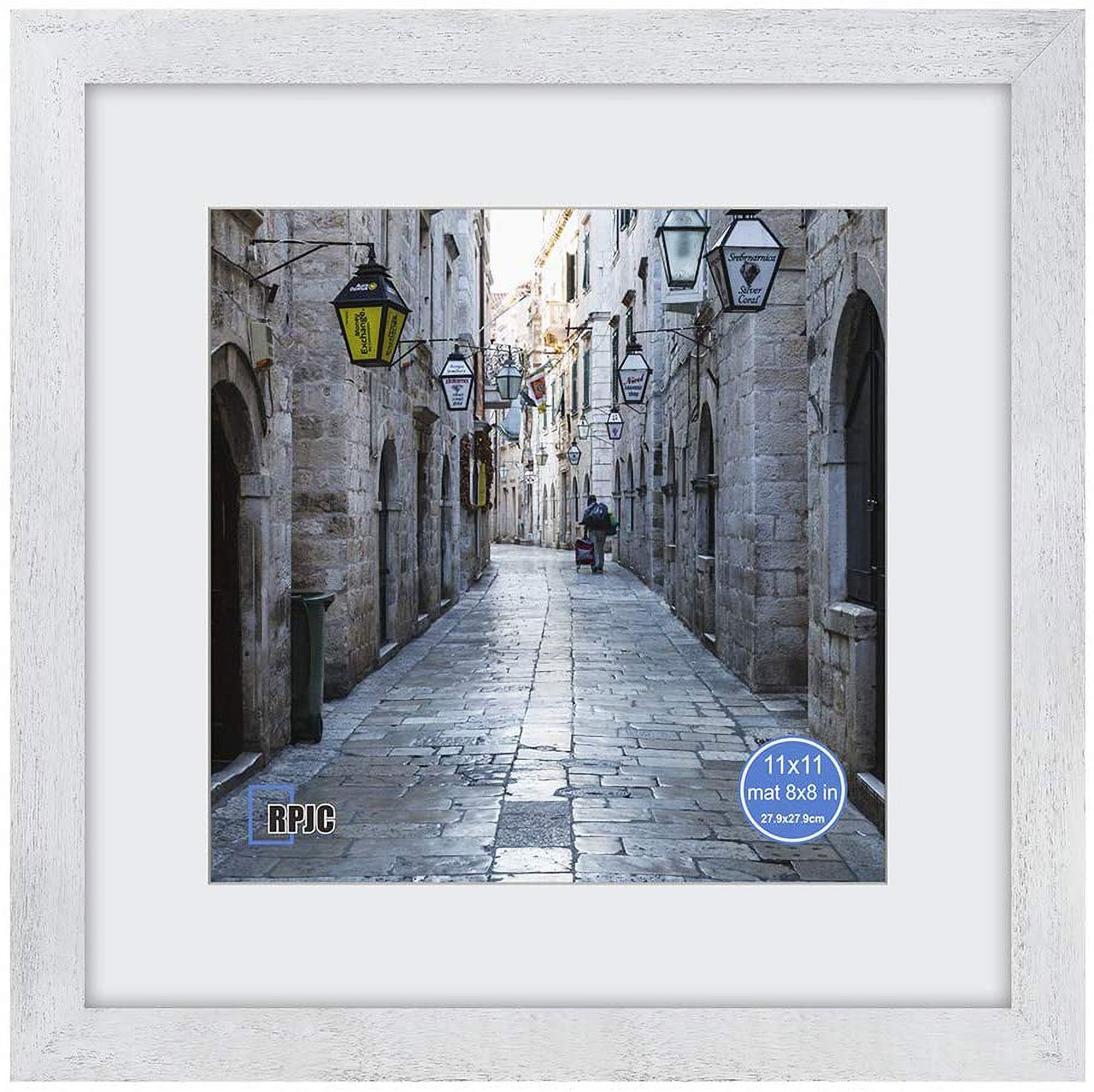 11x11 Inch Picture Frame Made of Solid Wood and High Definition Glass Display Pictures 8x8 with ...