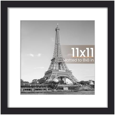 11x11 Picture Frame, Display Pictures 8x8 with Mat or 11 x 11 Without ...